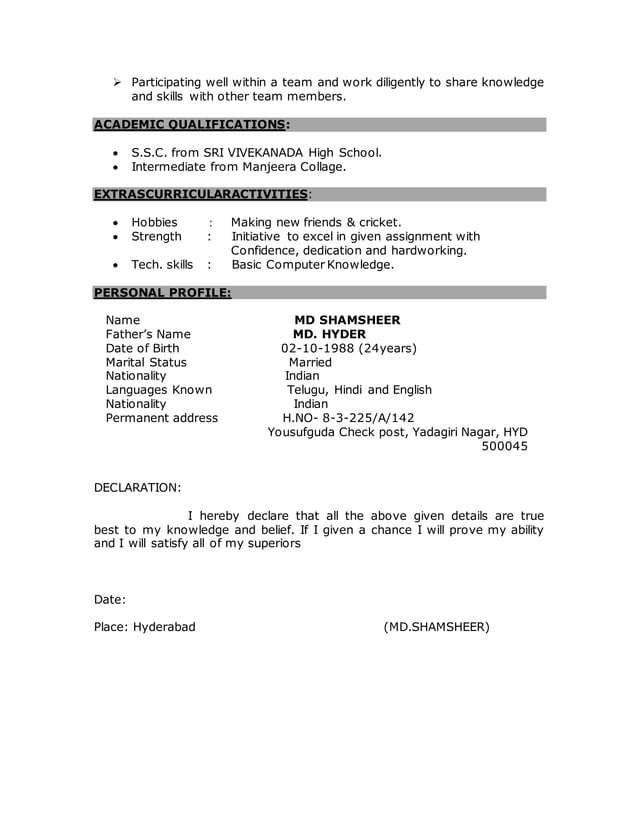 resume shamsheer | DOCX | Business | Business and Finance