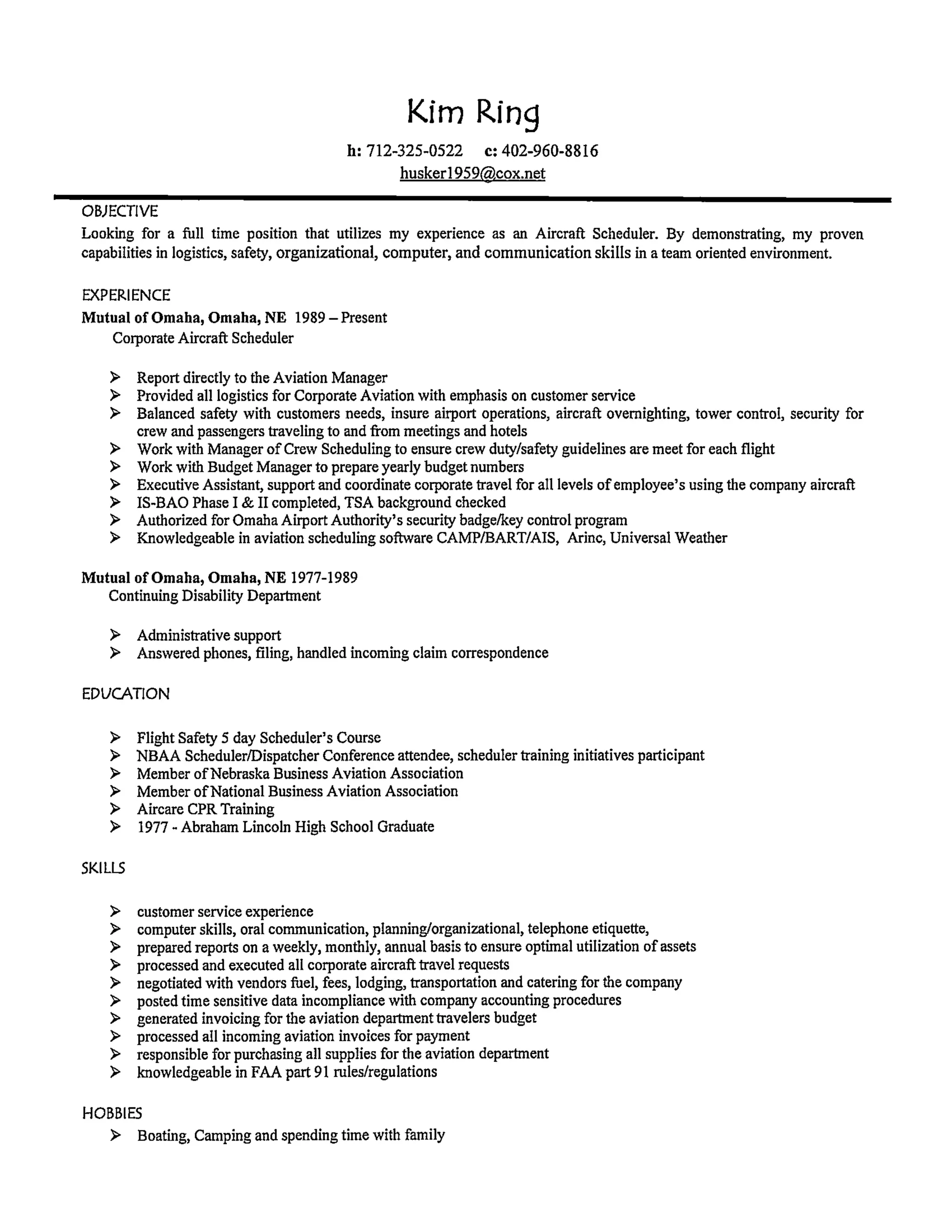 Aviation resume package | PDF