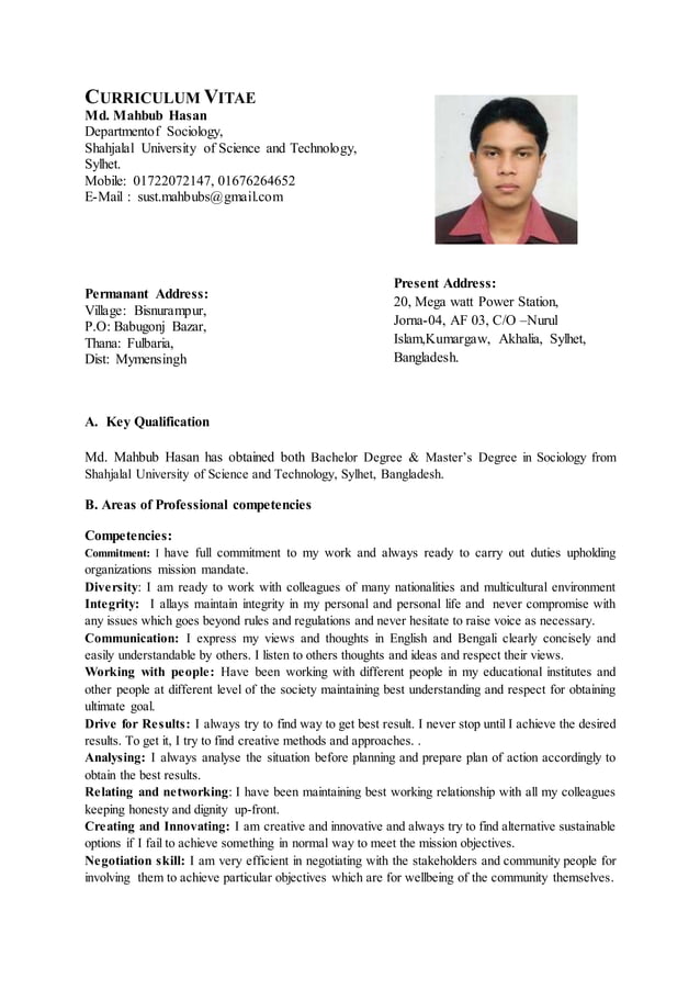 mahbub cv final | PDF