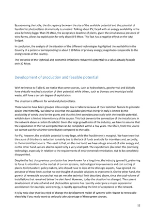 Renewable sources in Italy | PDF