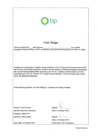 -BP CEP Electrical Procedures | PDF