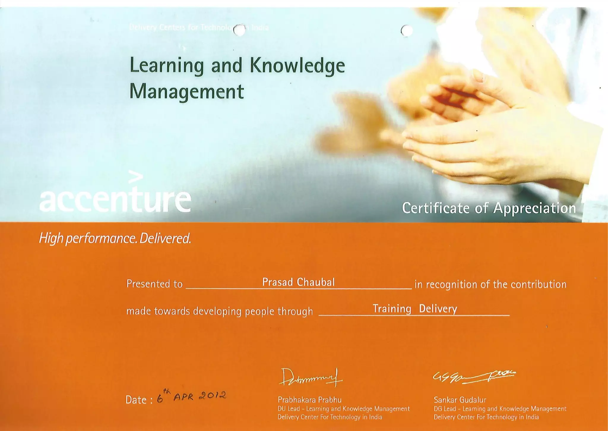 Accenture learning knowledge management appreciation | PPT