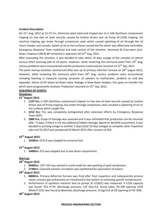 syn.gas compressor fir&foaming in catacarb system | PDF