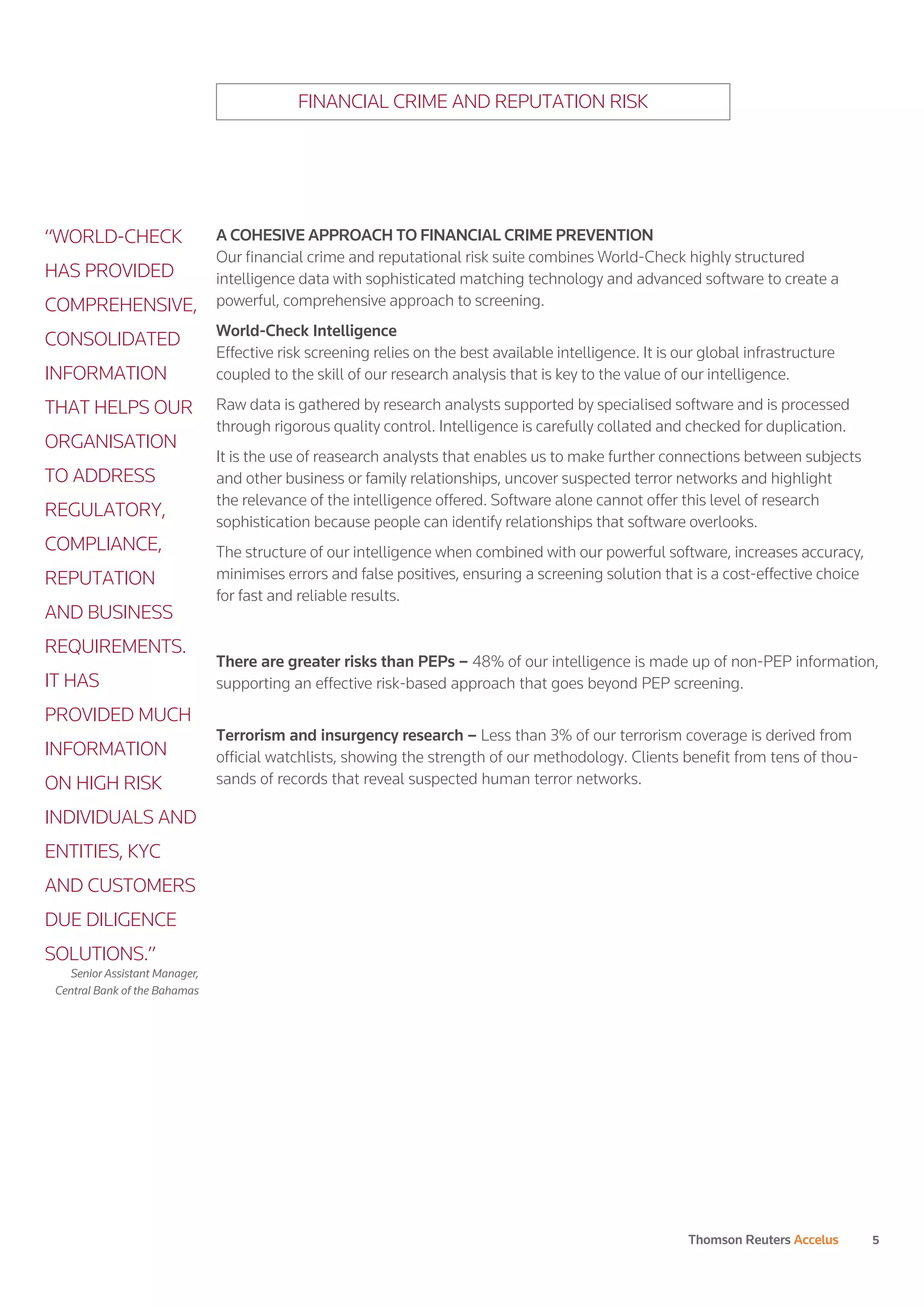 Screening Online powered by World-Check | PDF