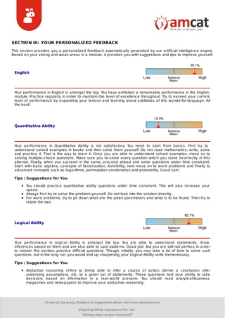 Individual Student Feedback Diagnostic Report- Sample | PDF