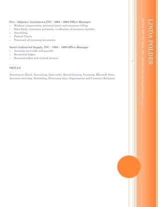 Linda Admin Resume | PDF