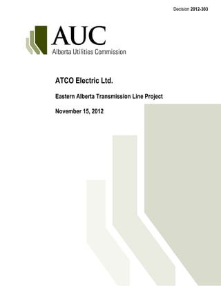 Eastern Alberta Transmission Line | PDF