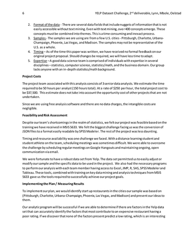 YELP Data Set Challenge | PDF
