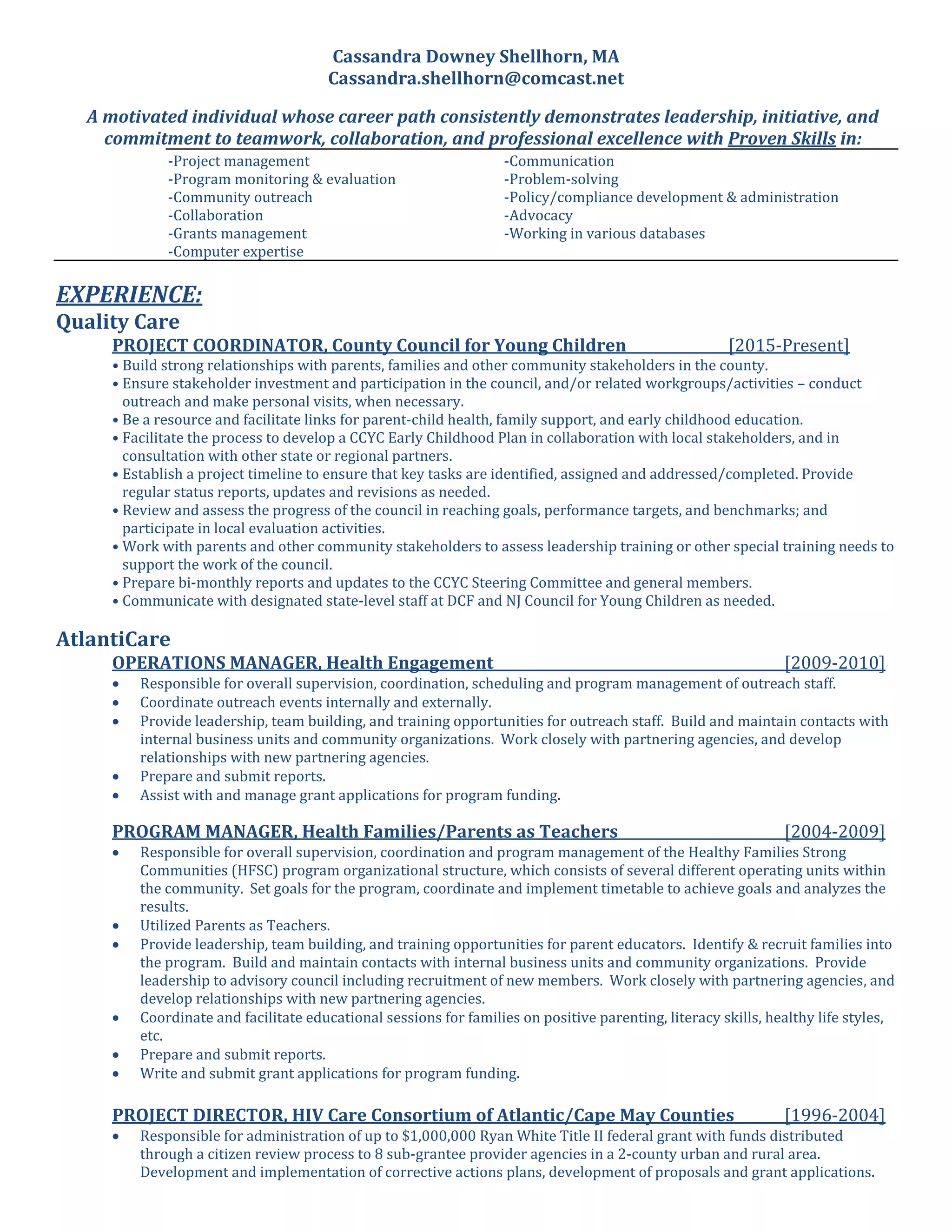Resume_CShellhorn_2015 | PDF