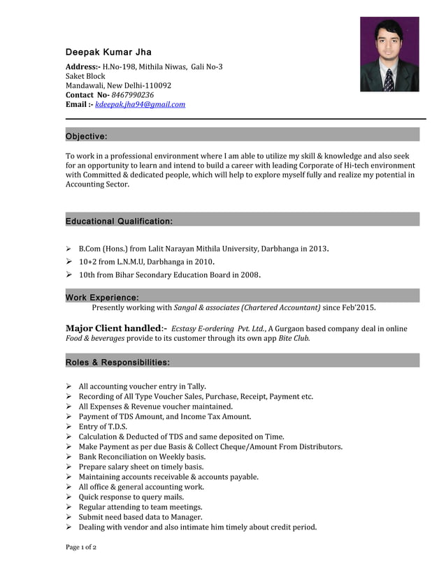 Deepak CV | PDF