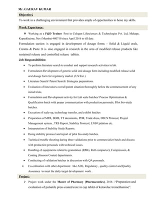 Gaurav-Resume 10-09-2016 | PDF