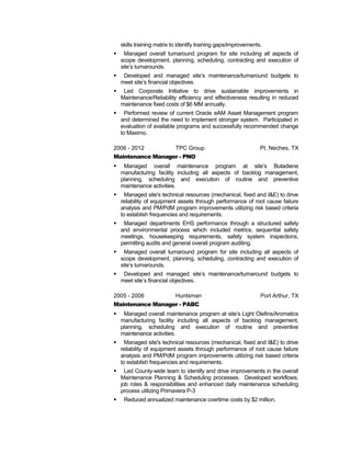 WBHigh Resume 2015-Rev 2 | PDF