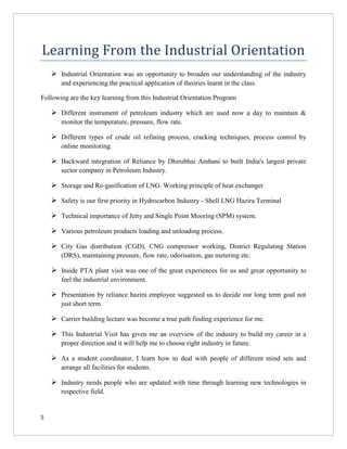 Industrial Orientaion Report_Daxit Akbari | PDF