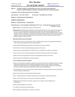 Marc Musolino Resume 2016 | DOC