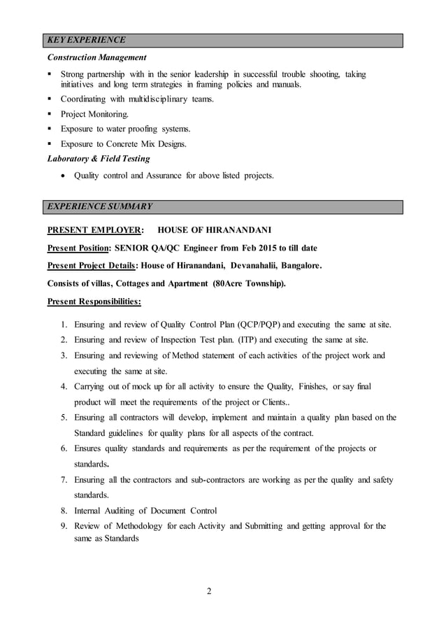 Vinay CV | DOCX | Civil Engineering Industry | Industries