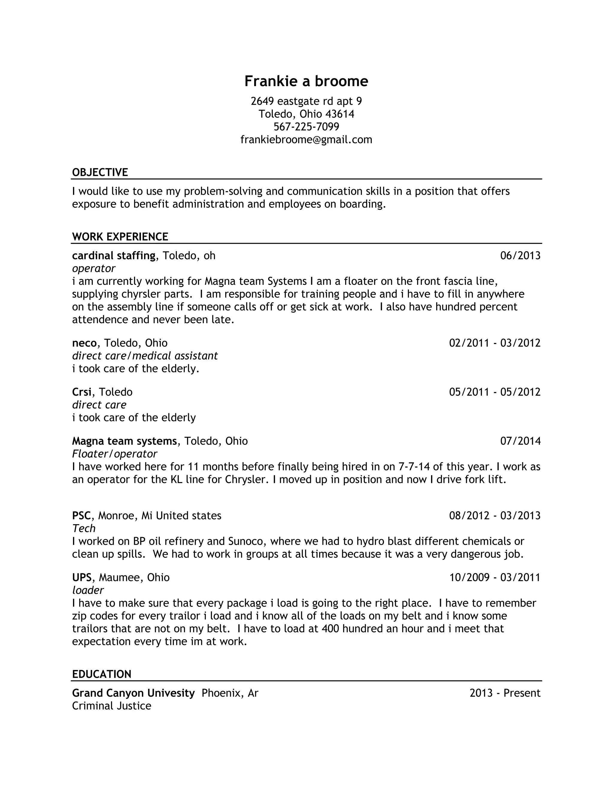 Resume (5) | PDF