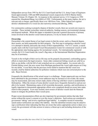 IOSC Options for Vessel Removal | PDF