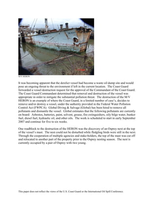 IOSC Options for Vessel Removal | PDF