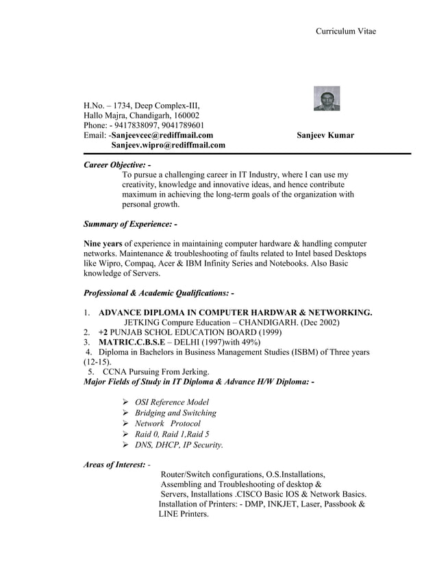 Sanjeev_Kumar_Resume | PDF