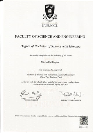 Award Of Degree Undergraduate | PDF