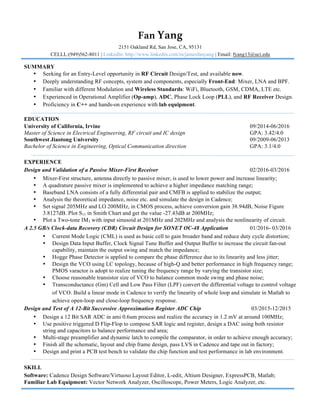 Resume_FanYANG | PDF