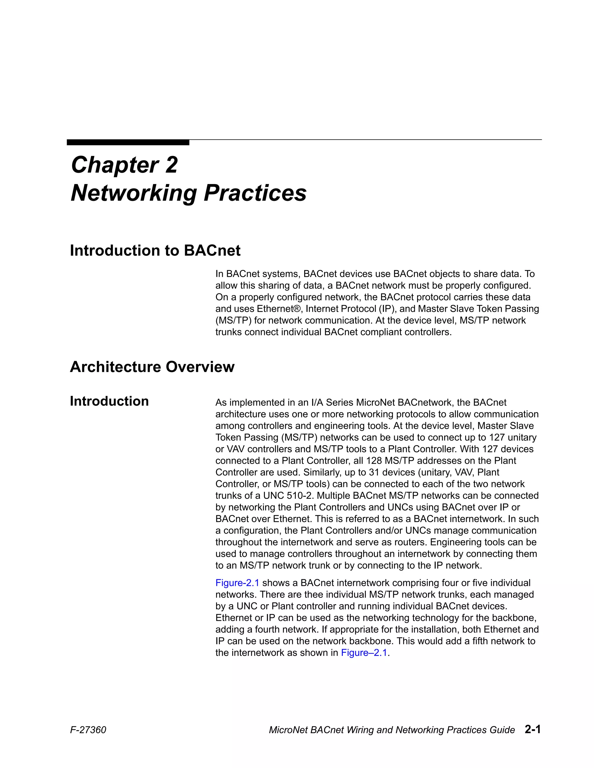 BACnet Networking Guide | PDF | Computer Networking | Computing