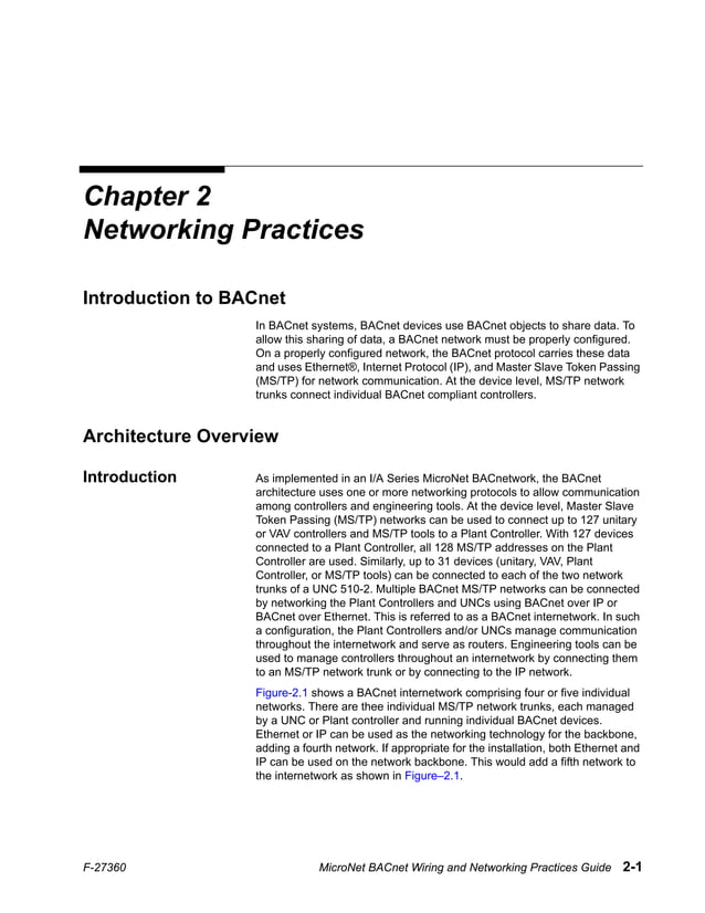 BACnet Networking Guide | PDF | Computer Networking | Computing