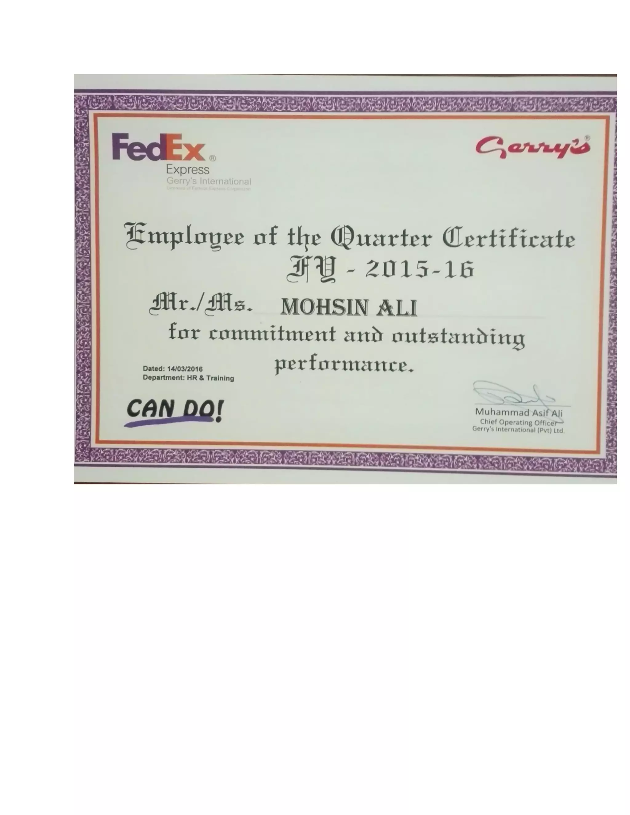 My Certificate | PDF