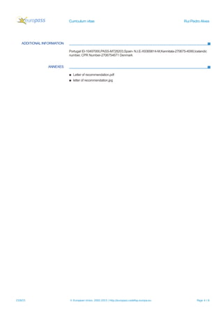 cv final | PDF | Bars & Restaurants | Attractions