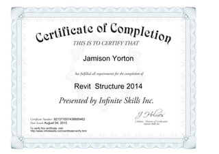Revit Structure 2014 Certificate | PPT