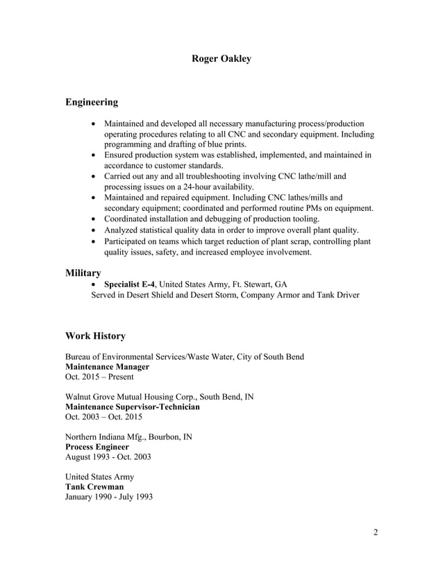 Oakley_Roger Resume | PDF