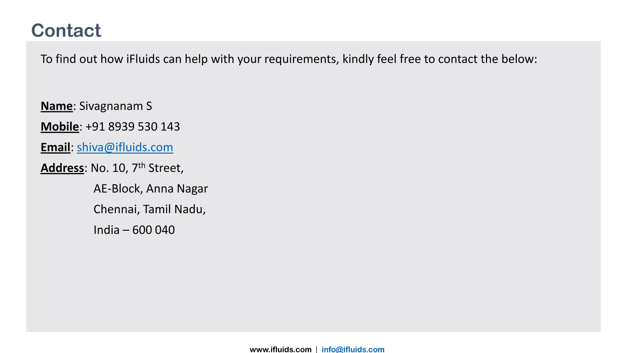iFluids Presentation_Updated | PDF
