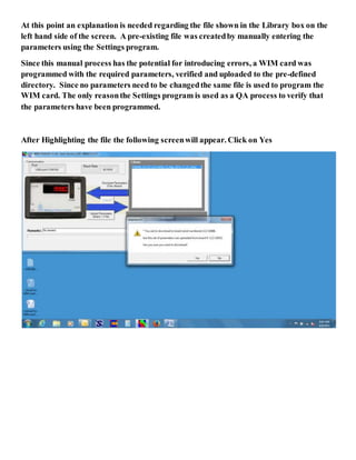 manual for WIM card programming | PDF