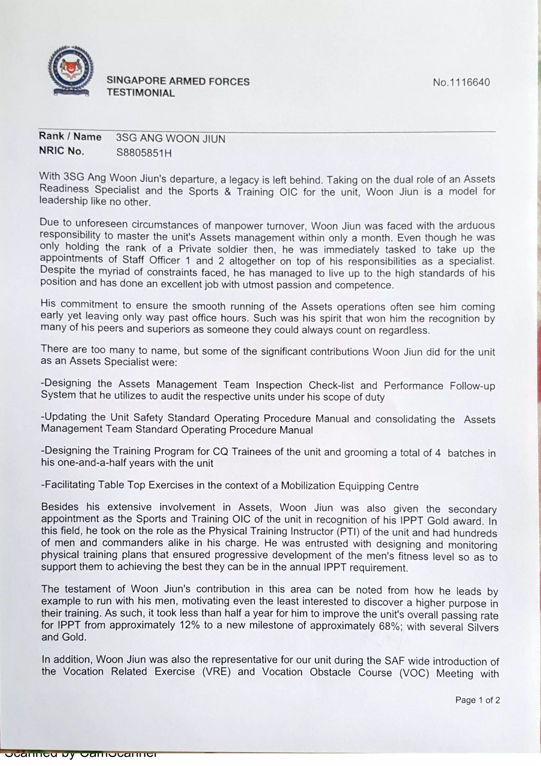 SAF ORD Testimonial | PDF