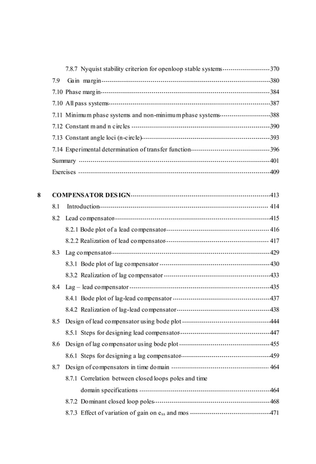 Control System Book Preface TOC | PDF