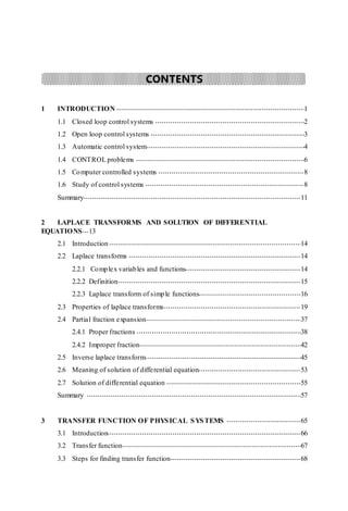 Control System Book Preface TOC | DOCX | Educational Assessment | Education