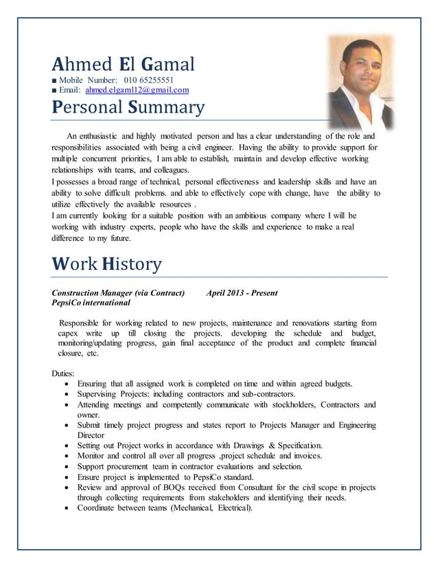 Ahmed EL Gamal CV | DOCX