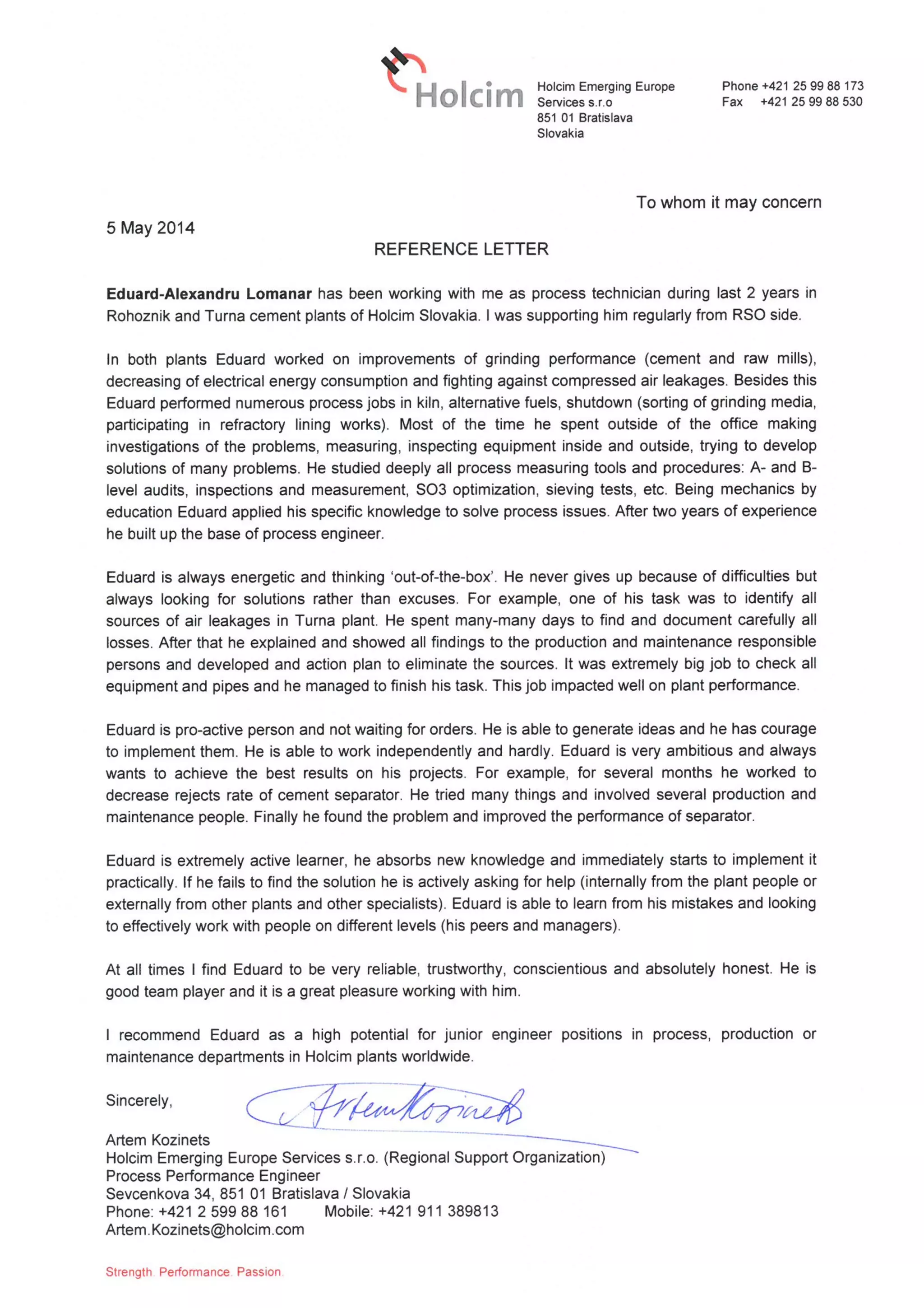 Reference letter AK | PDF