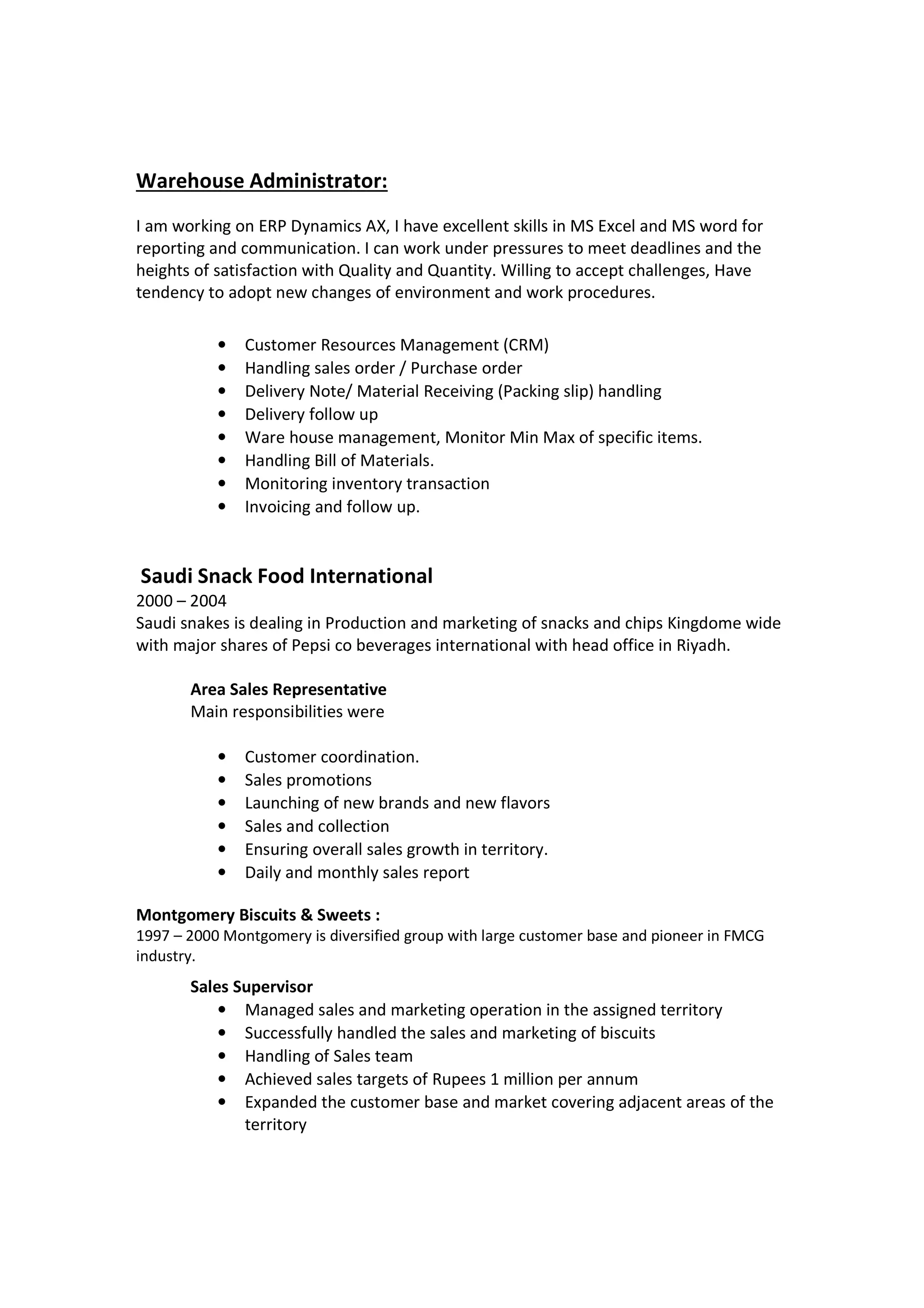 Aleem CV - Sales & Proposal coordinator | PDF