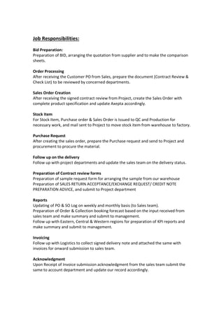Aleem CV - Sales & Proposal coordinator | PDF