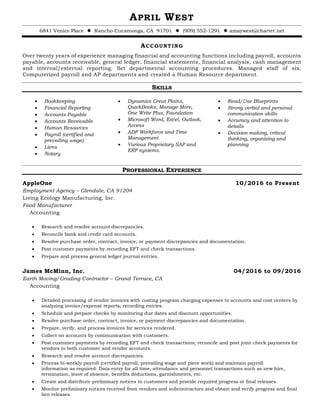 April West resume | PDF