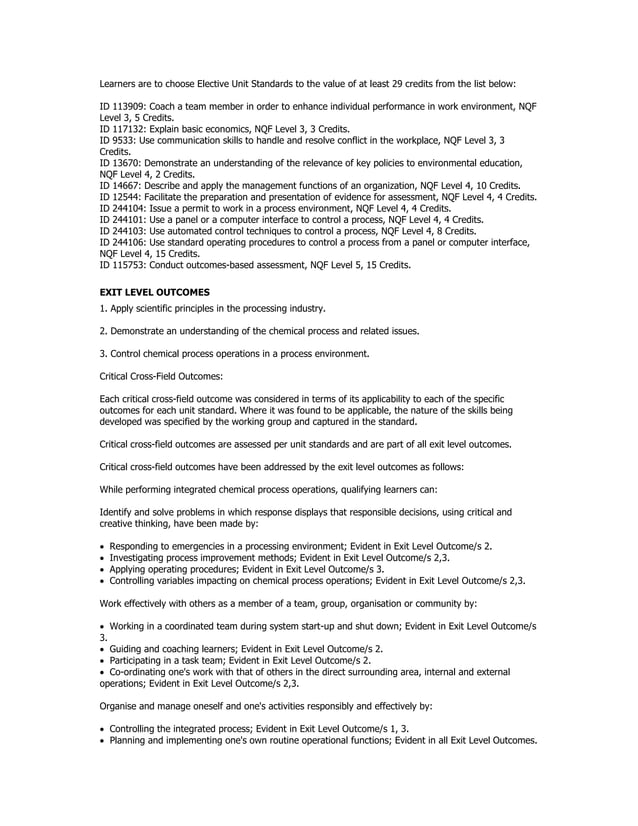 NQF 4 - South African Qualifications Association | PDF