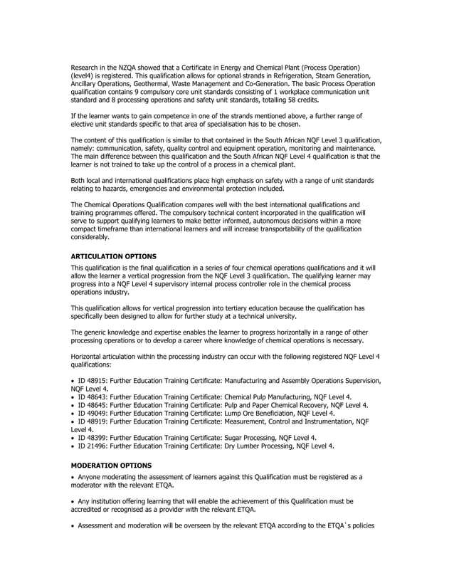 NQF 4 - South African Qualifications Association | PDF