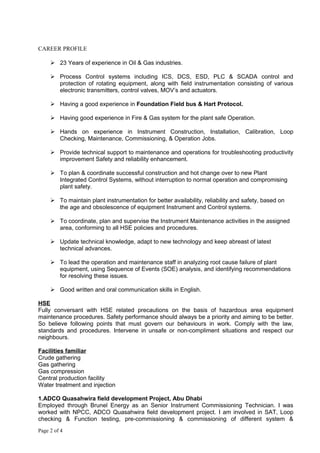 Instrument Supervisor | DOC