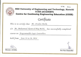 N.E.D PLC CERTIFICATION | PPT