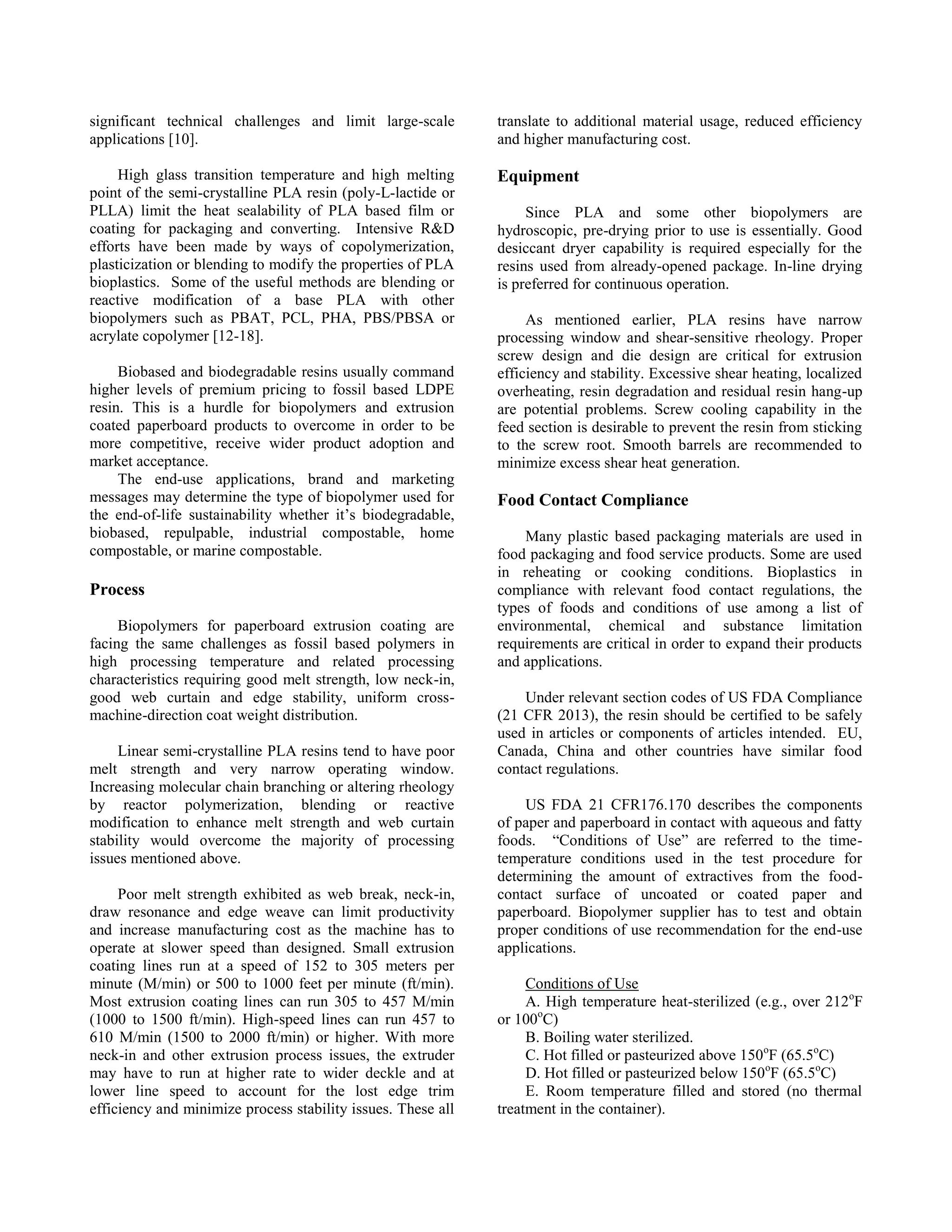 Biopolymers for Paperboard Extrusion Coating and Converting - SPE ...