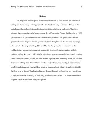 Sibling Self-Disclosure | DOC