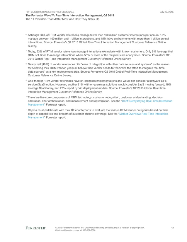 The Forrester Wave - Real Time Interaction Management | PDF