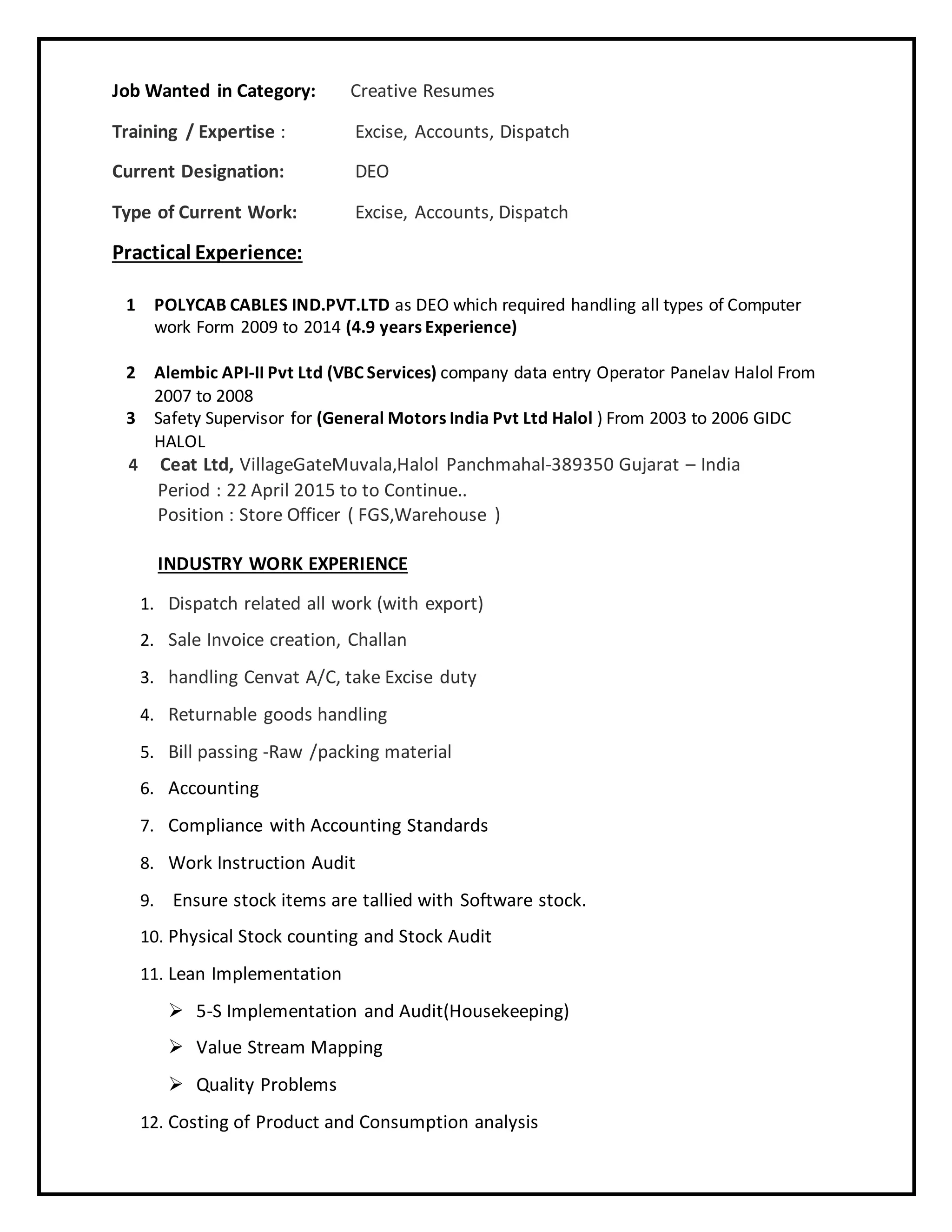 Dipak CV | DOCX