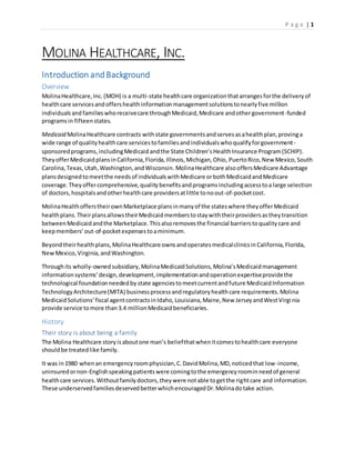 Molina Healthcare | DOCX
